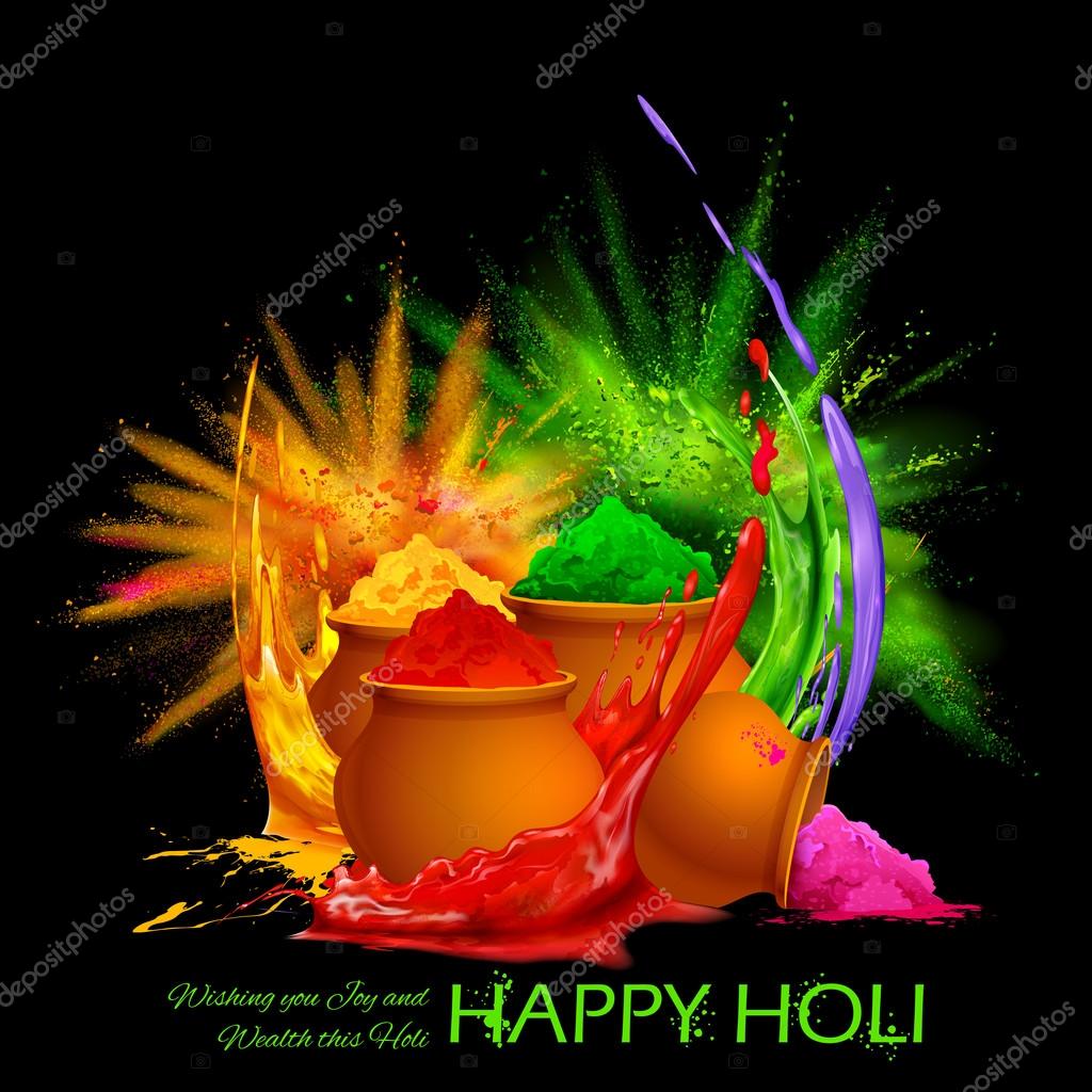 Happy Holi Background Stock Vector by ©vectomart 103120208