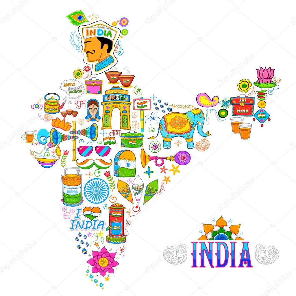 Kitsch art of India map Stock Vector by ©vectomart 62194027 Kitsch art of India map Stock Vector by ©vectomart 62194027