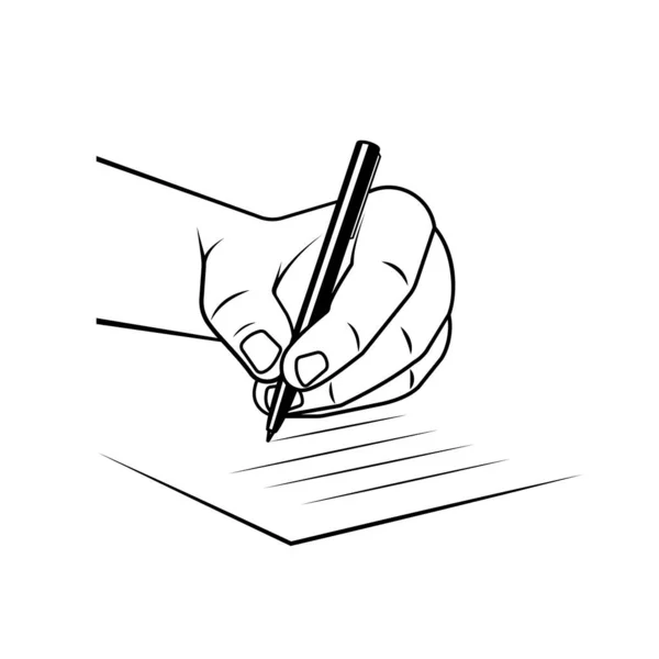 Hand Writing Clip Art Black And White