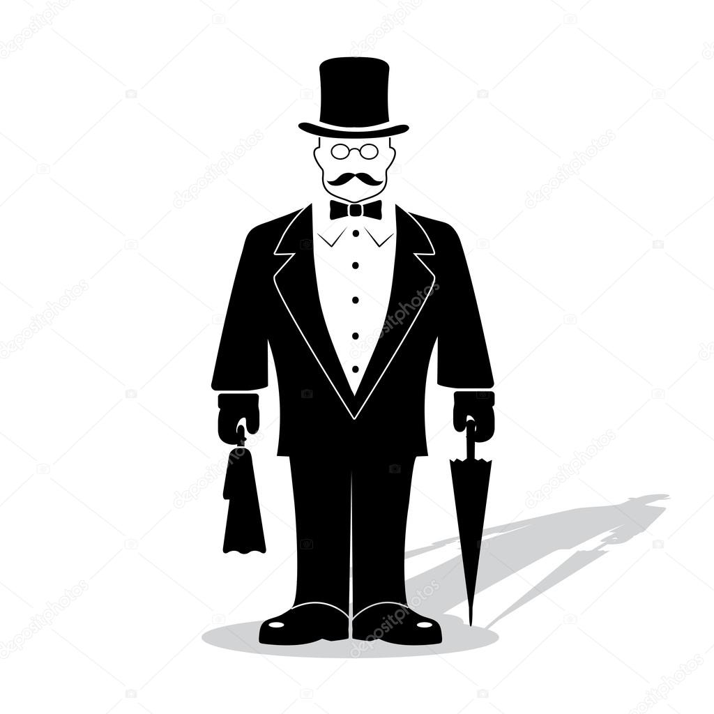 Cartoon gentleman on a white background Stock Vector Image by ©matc ...