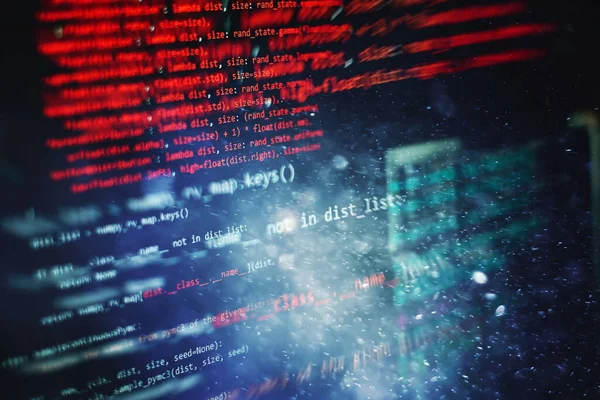 Innovative startup project. Website programming code. IT business ...