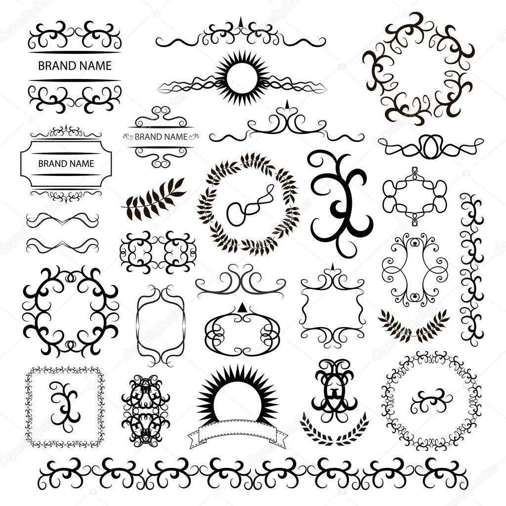 Set of vector graphic elements for design ⬇ Vector Image by ...