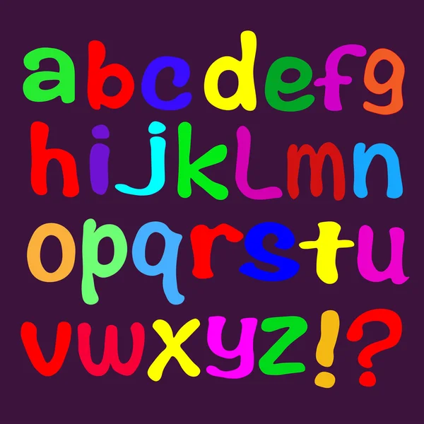 Lower Case Colorful Spaghetti Alphabet — Stock Vector © Yayayoyo 10553184