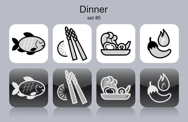 Dinner icons Stock Vector by ©artefy 58783503