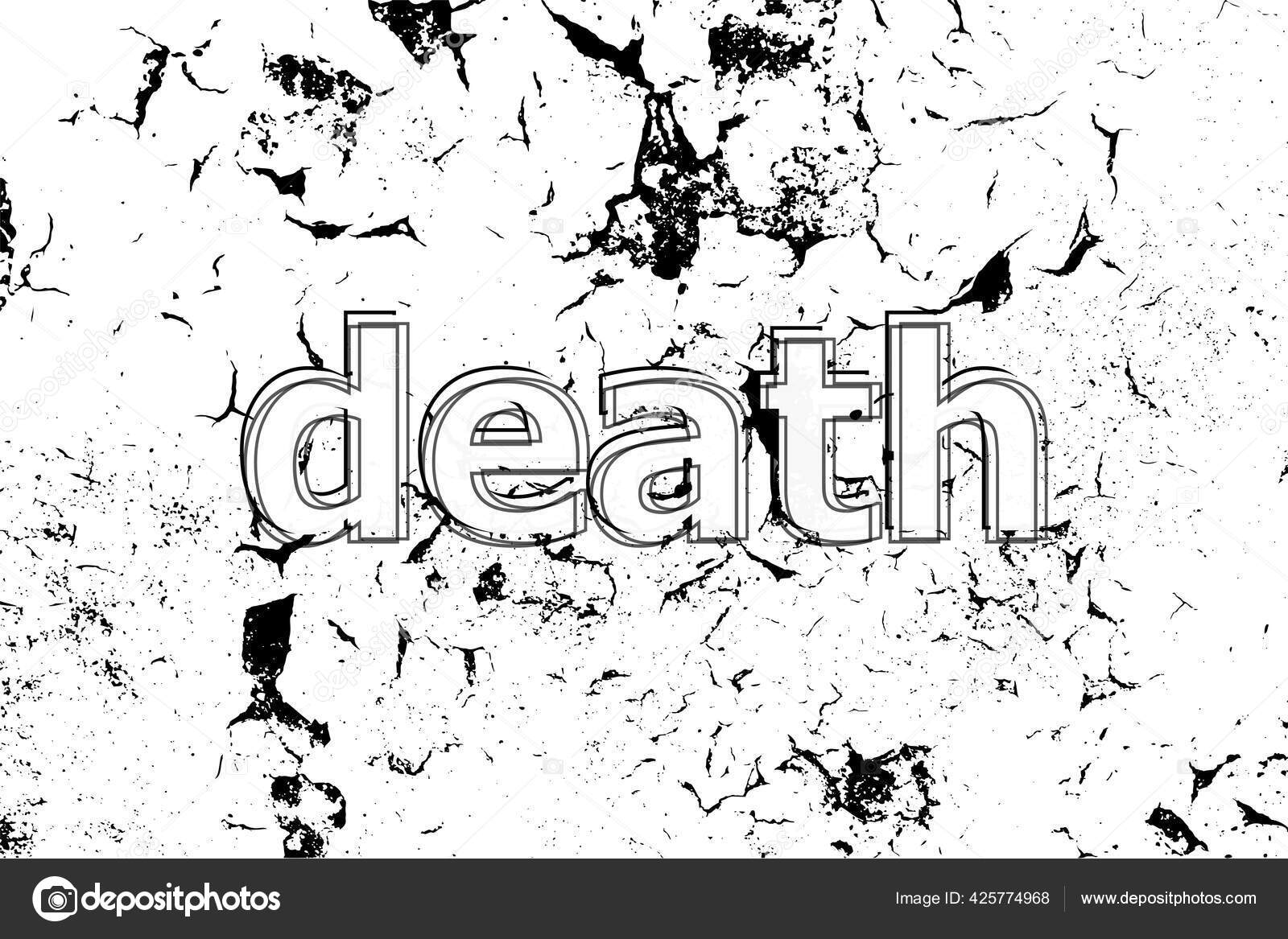 Text Death Social Concept Painted Word White Black Vintage Old — Stock ...