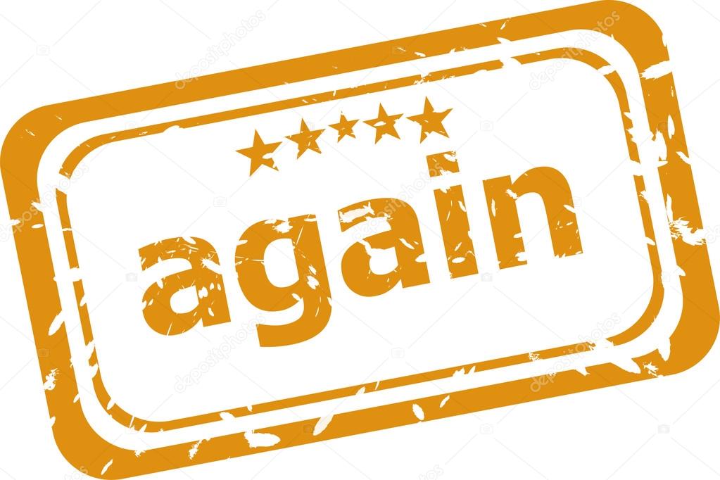 Again on rubber stamp over a white background — Stock Photo © fotoscool ...