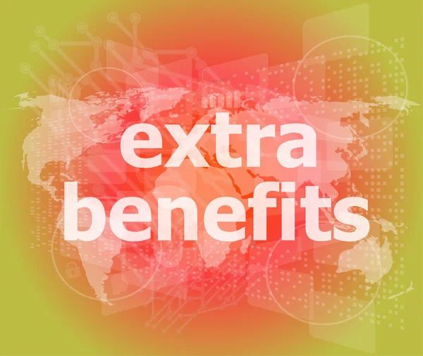 Extra benefits slogan poster concept. Financial support message design ...