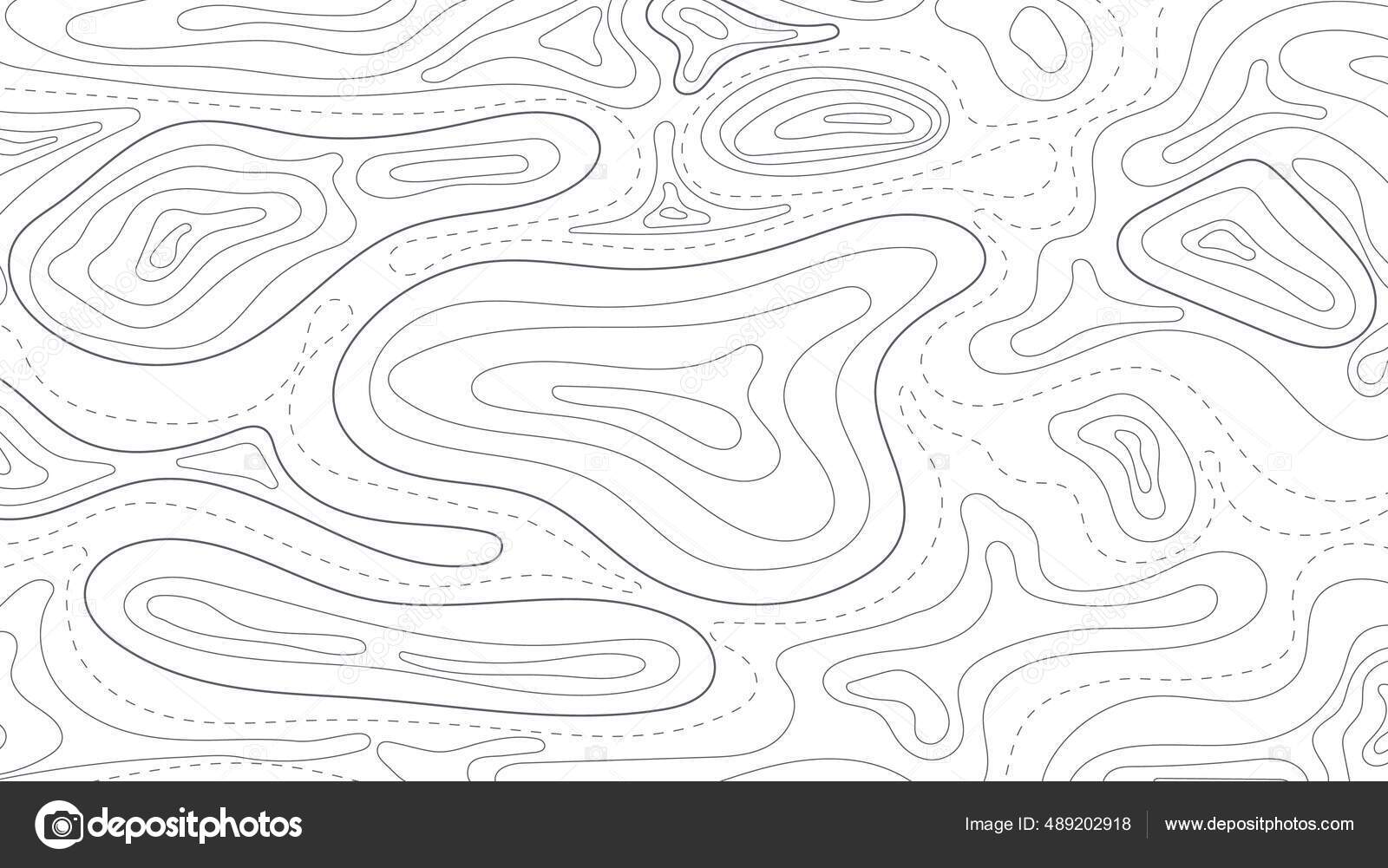 Topographic map abstract background. Outline cartography landscape ...