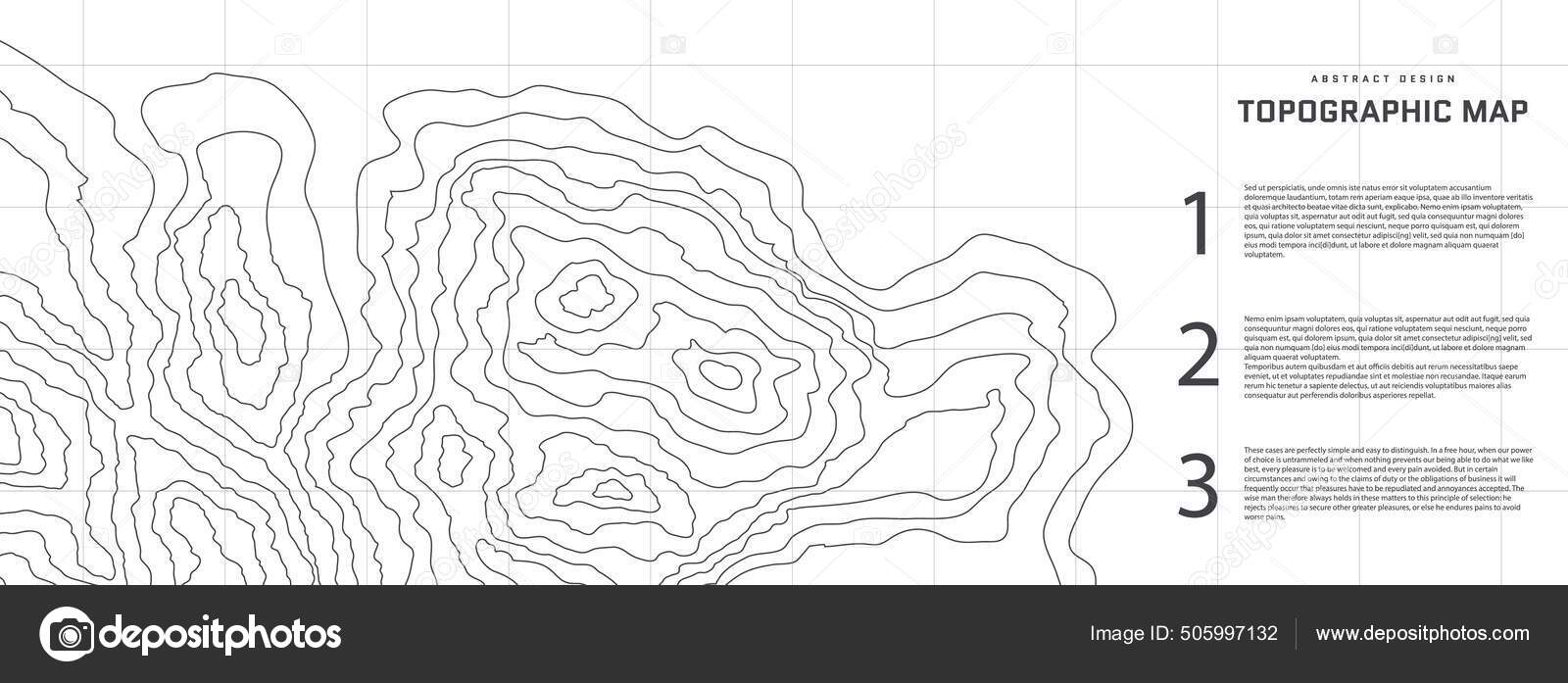Topographic map abstract background. Outline cartography landscape ...
