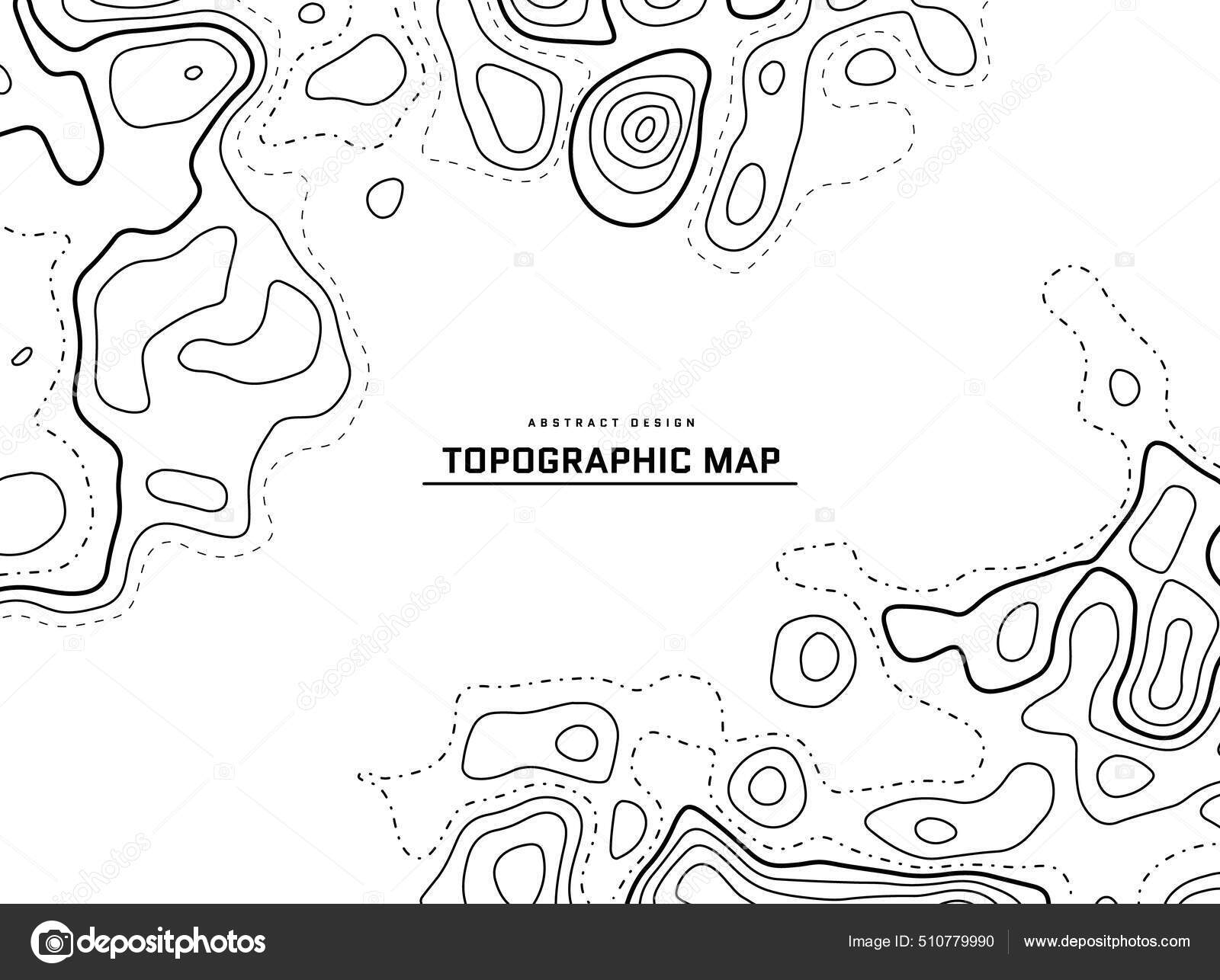 Topographic map abstract background. Outline cartography landscape ...