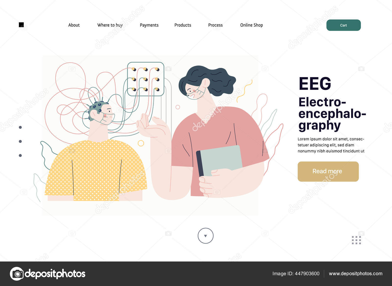 Medical tests illustration - EEG Stock Vector Image by ©grivina #447903600