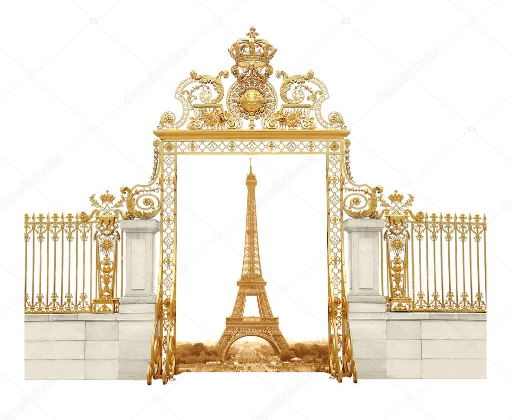 Golden Eiffel Tower — Stock Photo © bazil #52286447