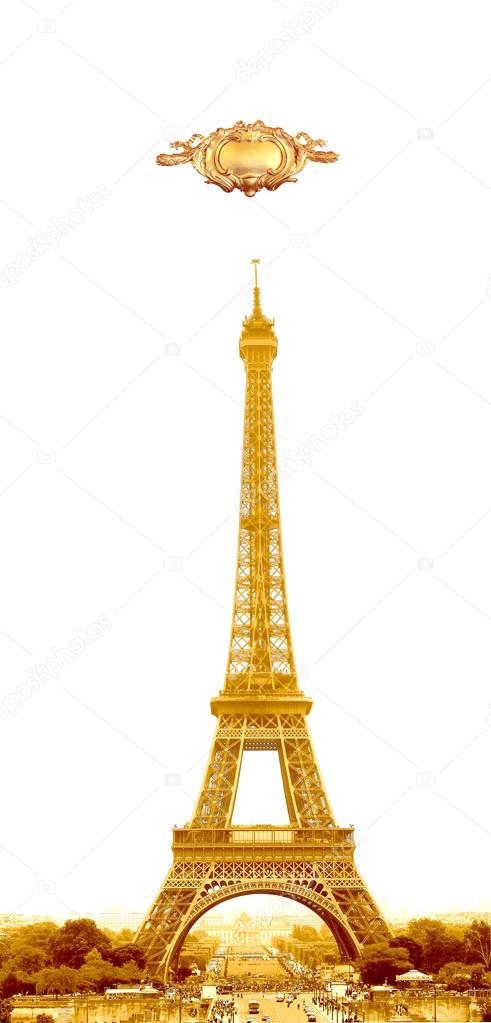 Golden Eiffel Tower Stock Photo by ©bazil 52286489