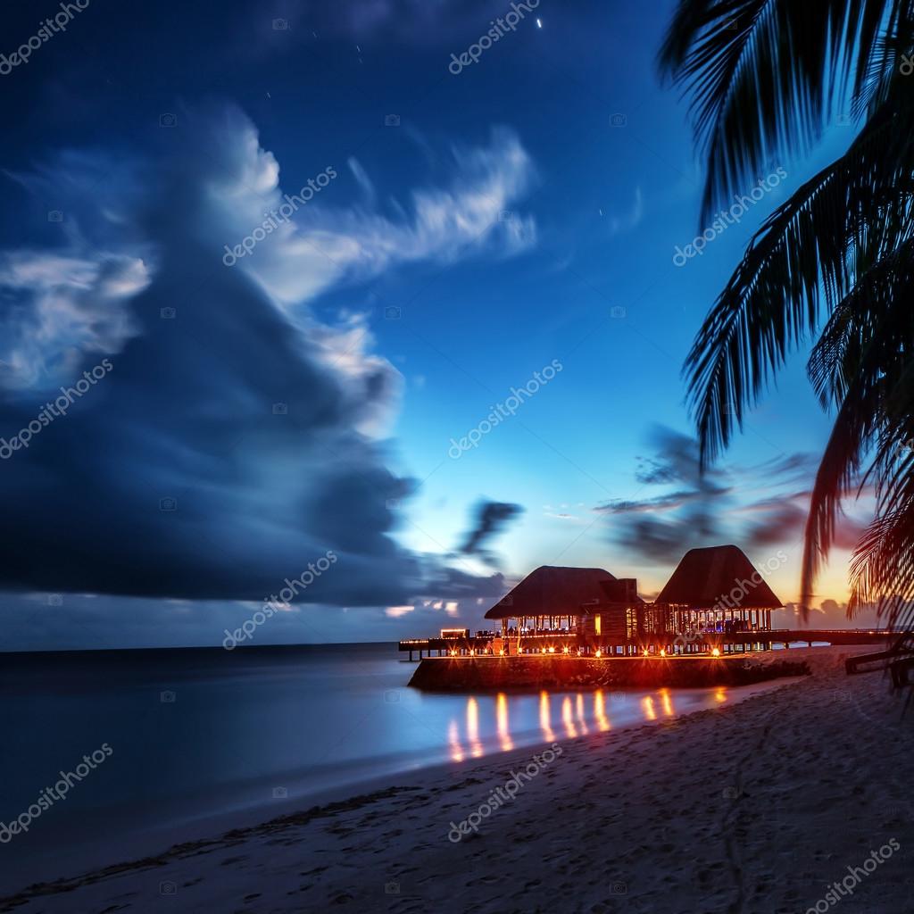 Romantic Island At Night