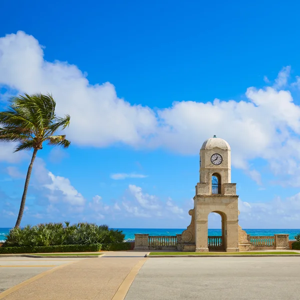 Palm Beach Worth Avenue clock tower Florida USA — Stock Photo ...