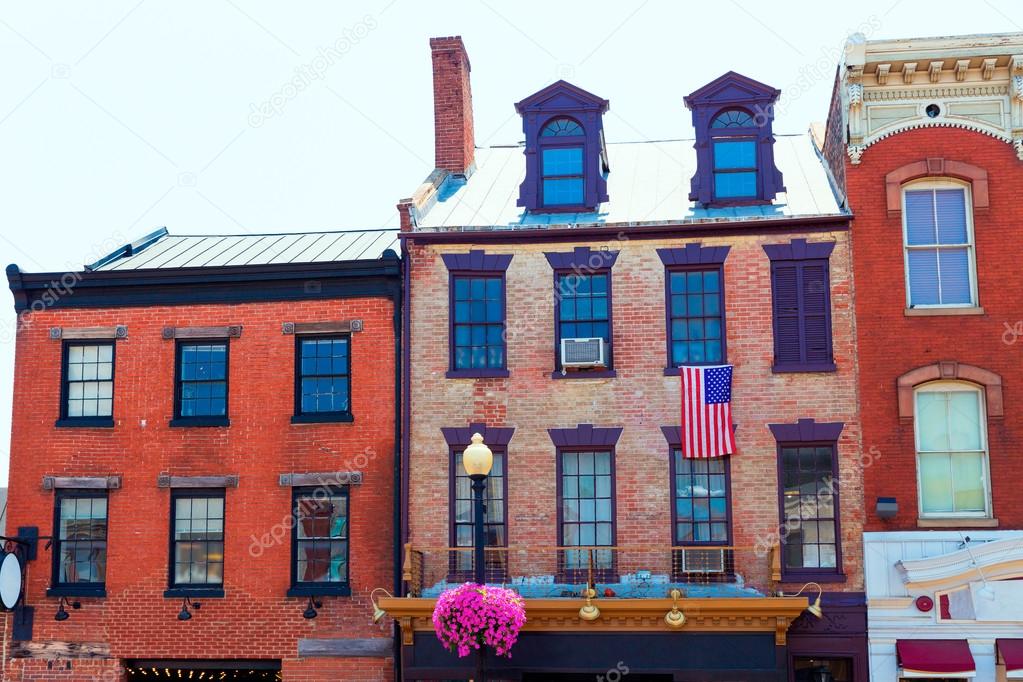 Georgetown historical district facades Washington — Stock Photo ...