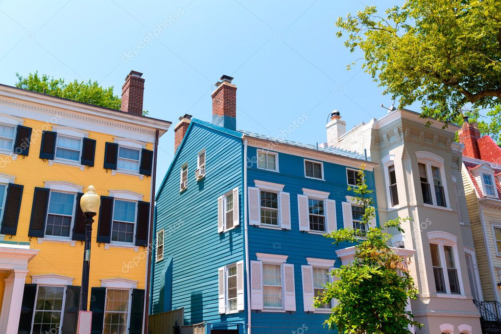 Georgetown historical district facades Washington Stock Photo by ...
