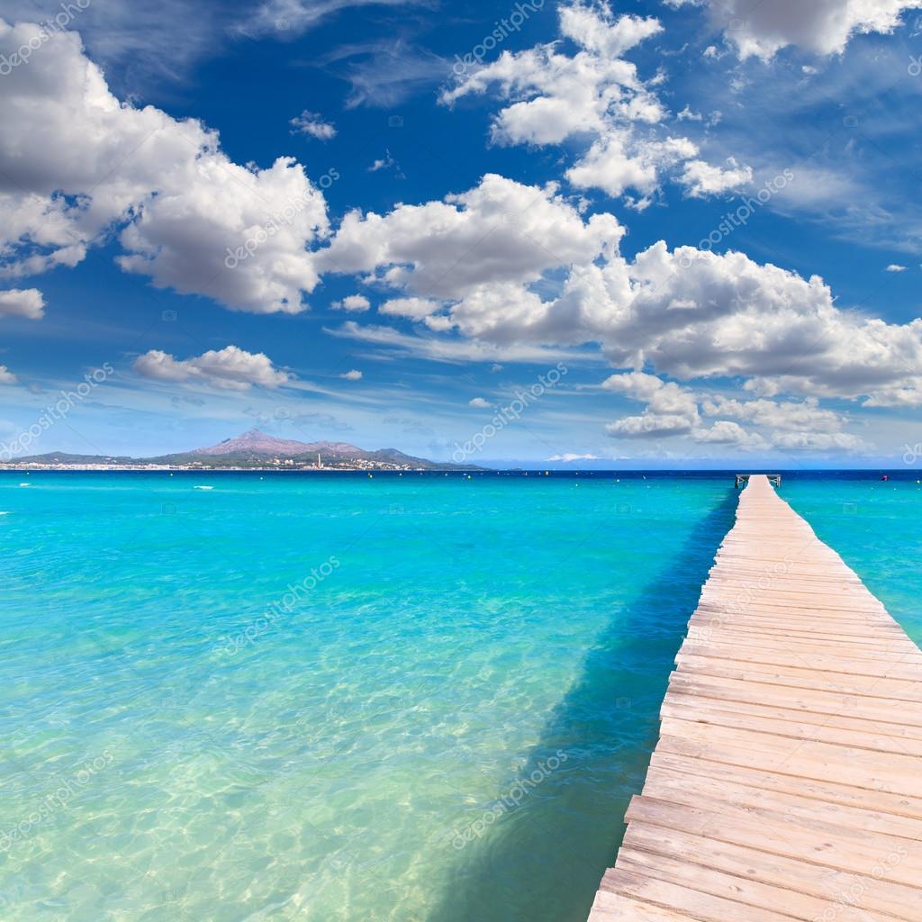 Mallorca, Platja de Muro Playa Bahía de Alcudia Mallorca — Foto de ...