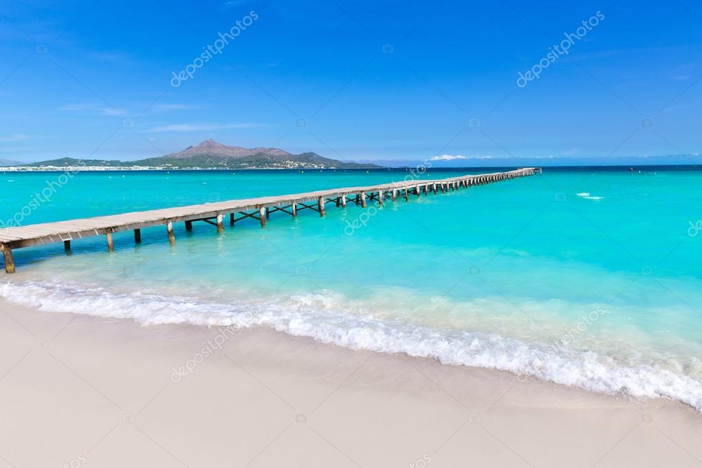 Mallorca, Platja de Muro Playa Bahía de Alcudia Mallorca — Foto de ...