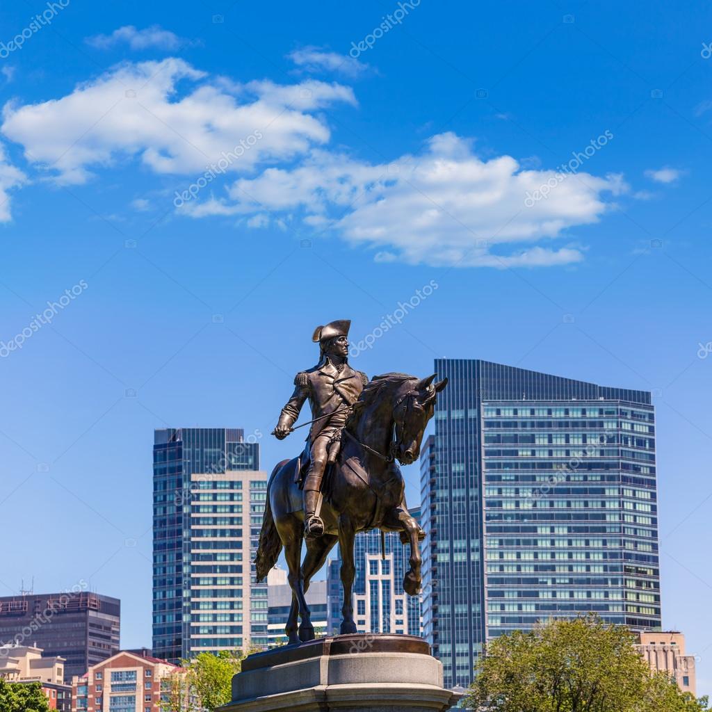 Boston Common George Washington monument — Stock Photo © lunamarina ...