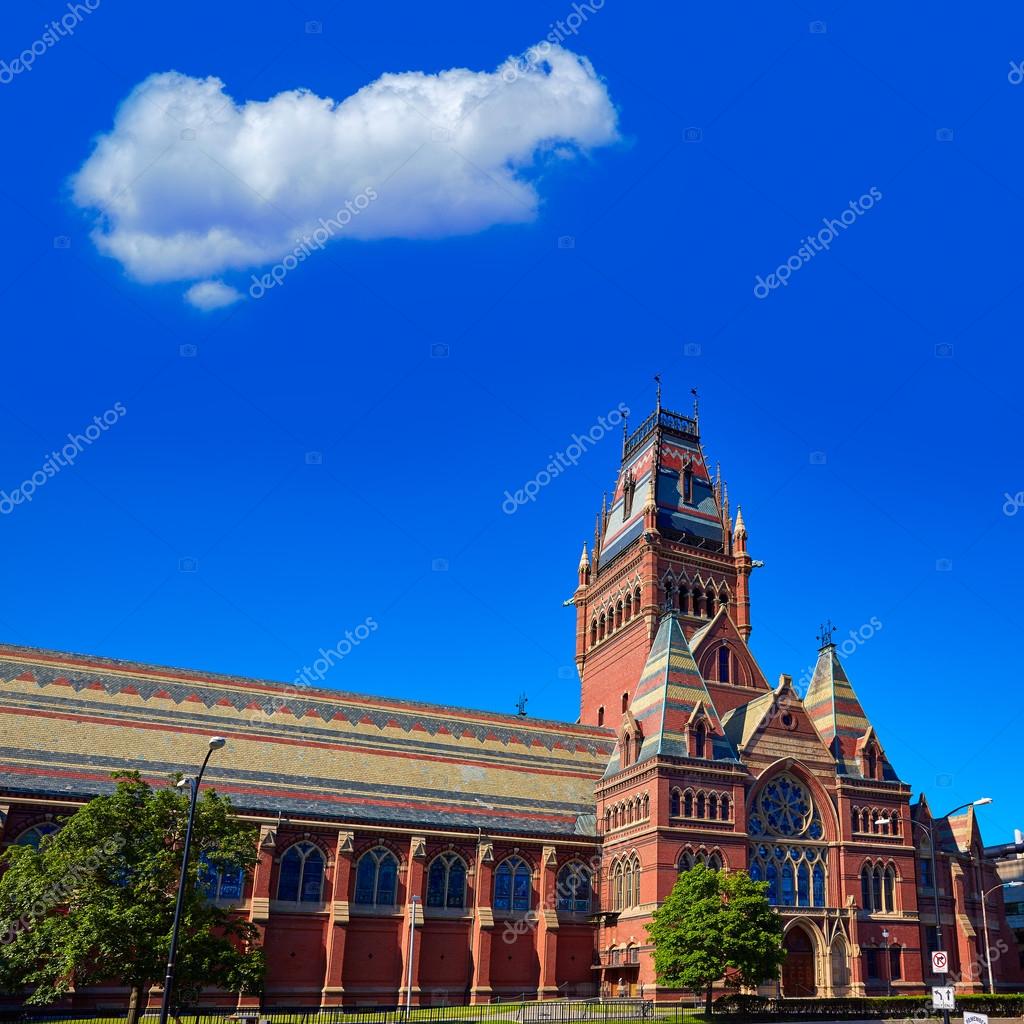 Harvard University historic building in Cambridge — Stock Photo ...