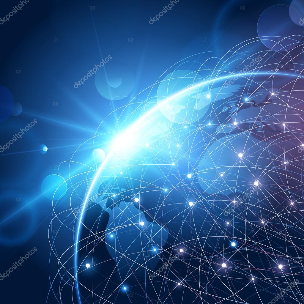Global network background Stock Vector Image by ©-Baks- #108609524