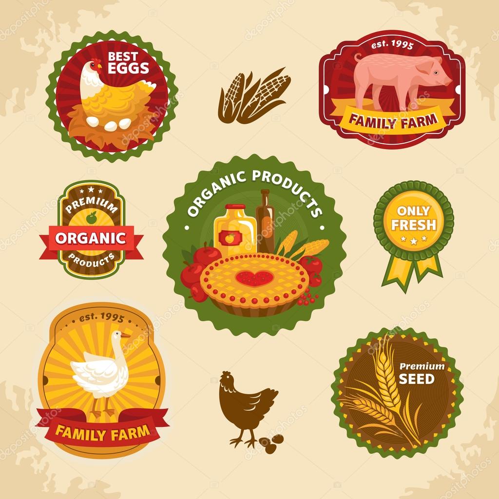 Vintage farm labels Stock Vector Image by ©tiax #72769387