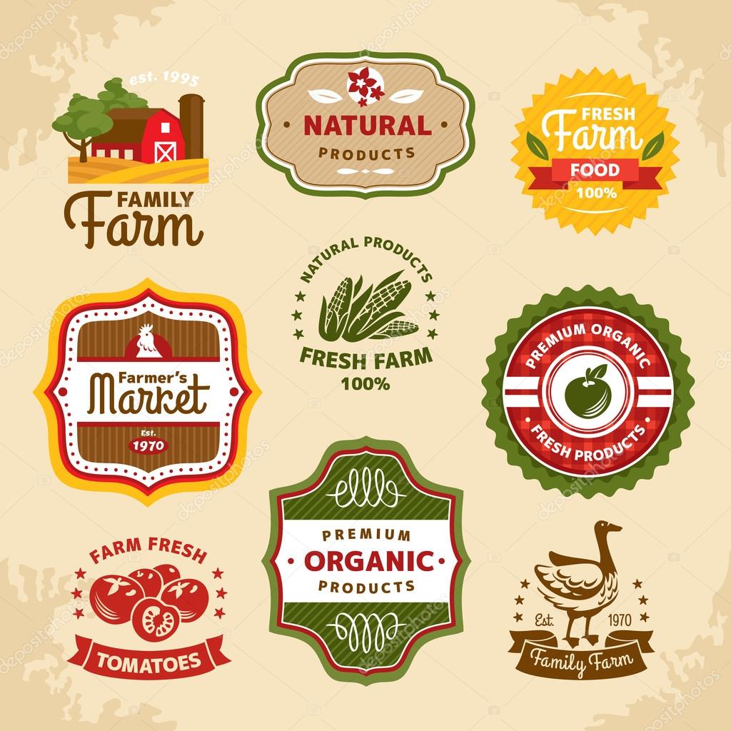 Vintage farm labels Stock Vector by ©tiax 72769455