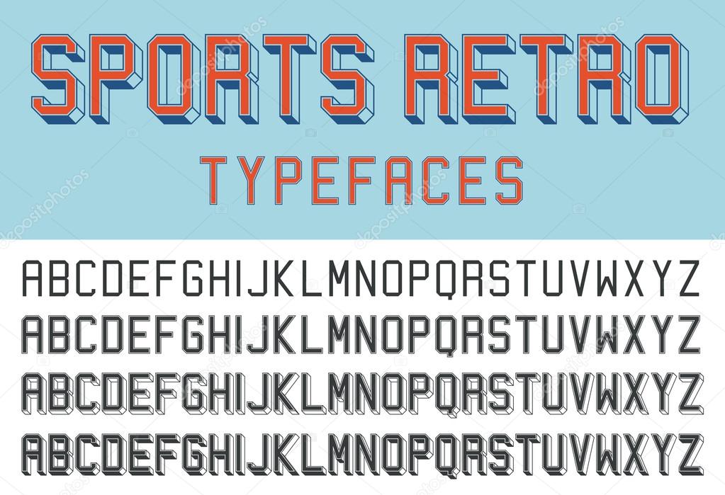 Sports retro typefaces Stock Vector Image by ©Thomaspajot #102443002