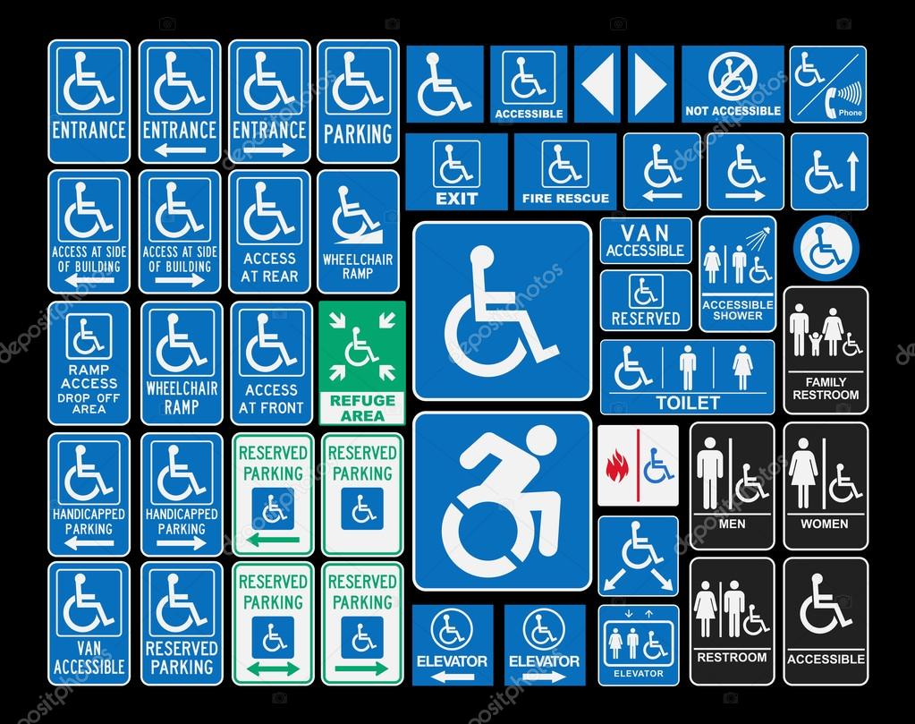 Handicap signs Stock Vector Image by ©Thomaspajot #62970483