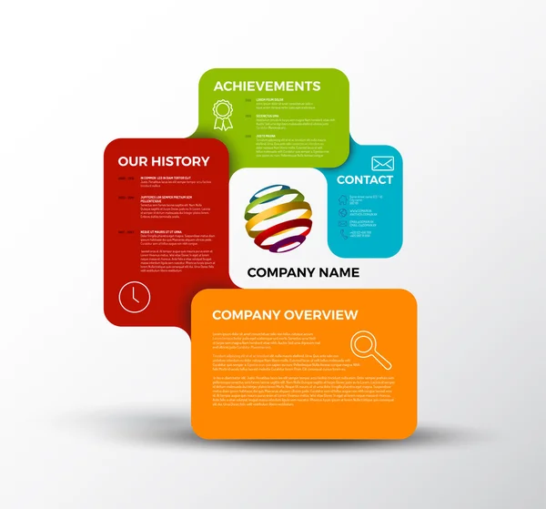 Company infographic overview design template Stock Vector Image by ...