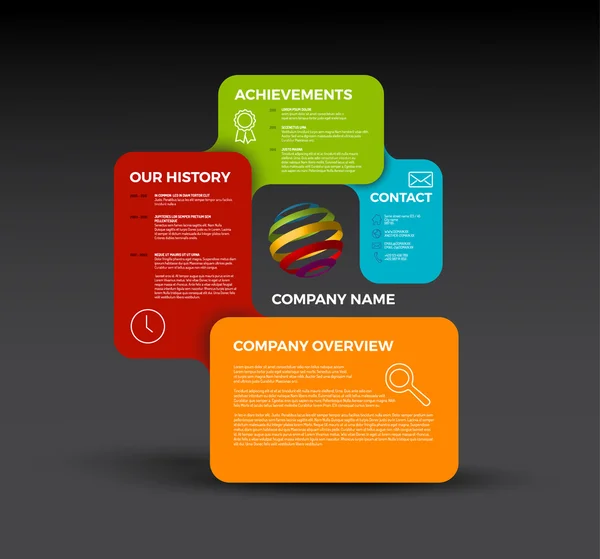 Company infographic overview design template Stock Vector Image by ...