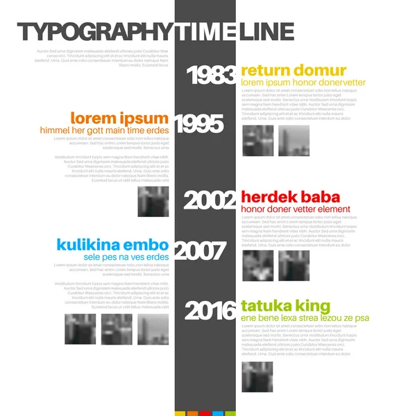 Typography timeline report template — Stock Vector © orson #122296688