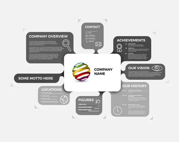 Company infographic overview design template Stock Vector Image by ...