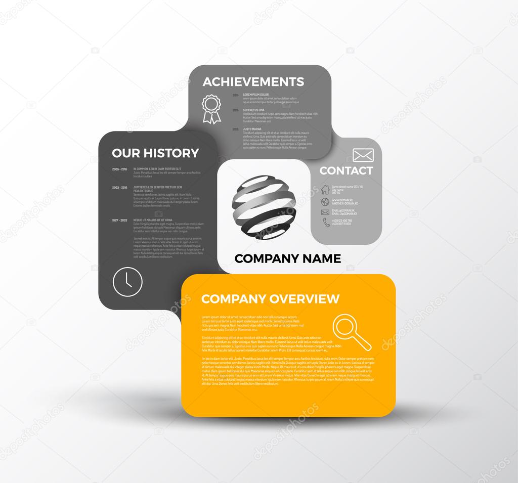 Company infographic overview design template Stock Vector Image by ...