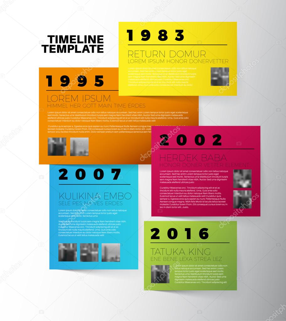 Nfographic typography timeline report template Stock Vector by ©orson ...