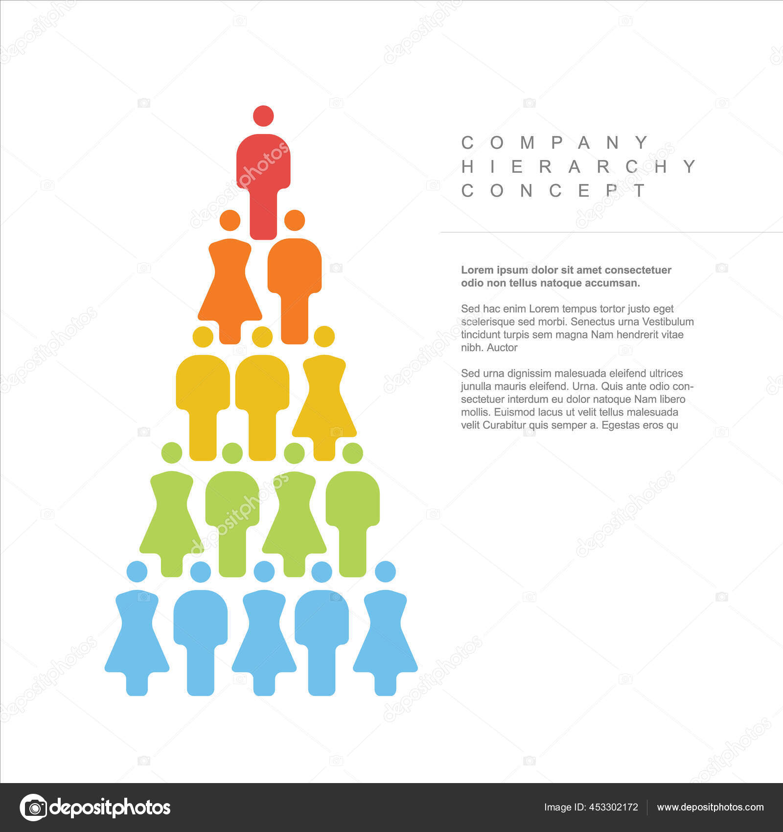Mensen Hiërarchie Piramide Structuur Hiërarchie Organisatie Schema ...