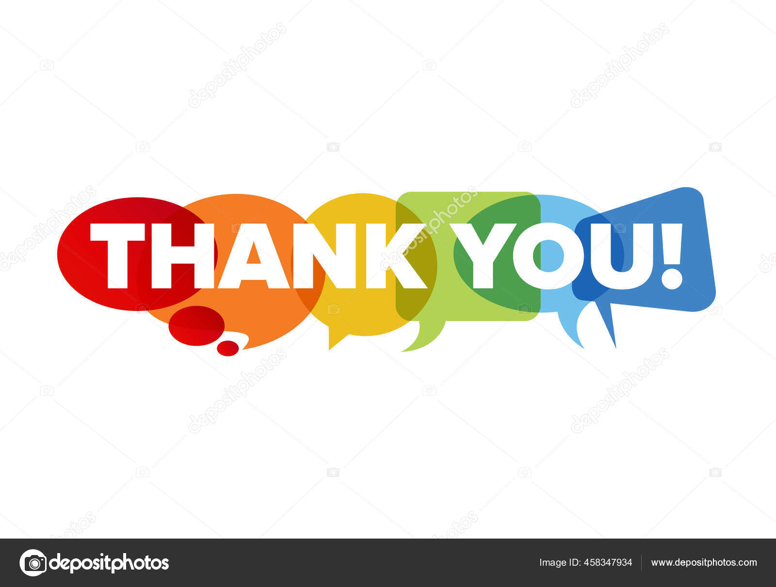 Thank You Lettering Template Made Speech Bubble Thanks Message Your ...