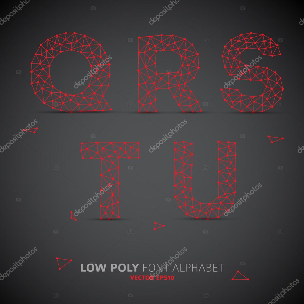 Low poly alphabet font Stock Vector Image by ©orson #61999341