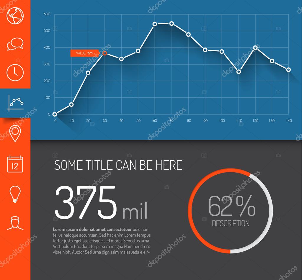 Simple dashboard template Stock Vector Image by ©orson #72991987