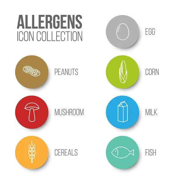 Vector icons for allergens — Stock Vector © orson #60421803