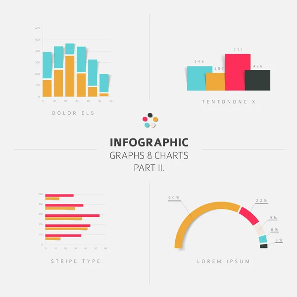 Flat design infographic charts and graphs Stock Vector Image by ©orson ...