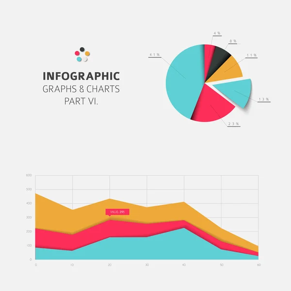 Flat design infographic charts and graphs Stock Vector Image by ©orson ...