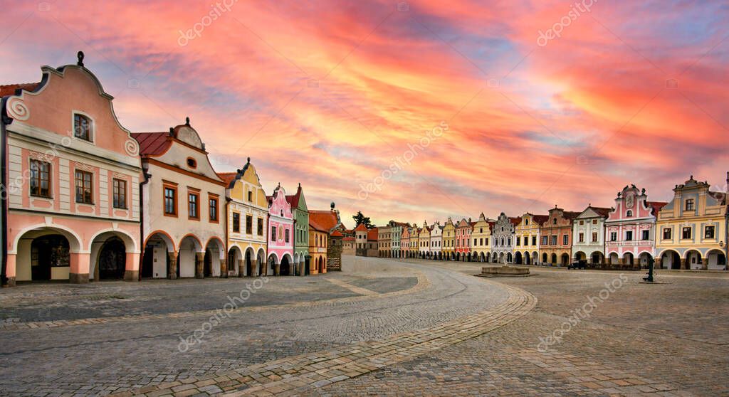 Plaza Telc registrada en los monumentos de la UNESCO, Telecske namesti 2022