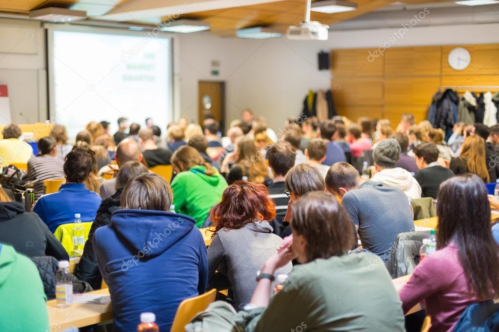 Workshop at university lecture hall. — Stock Photo © kasto #80177486