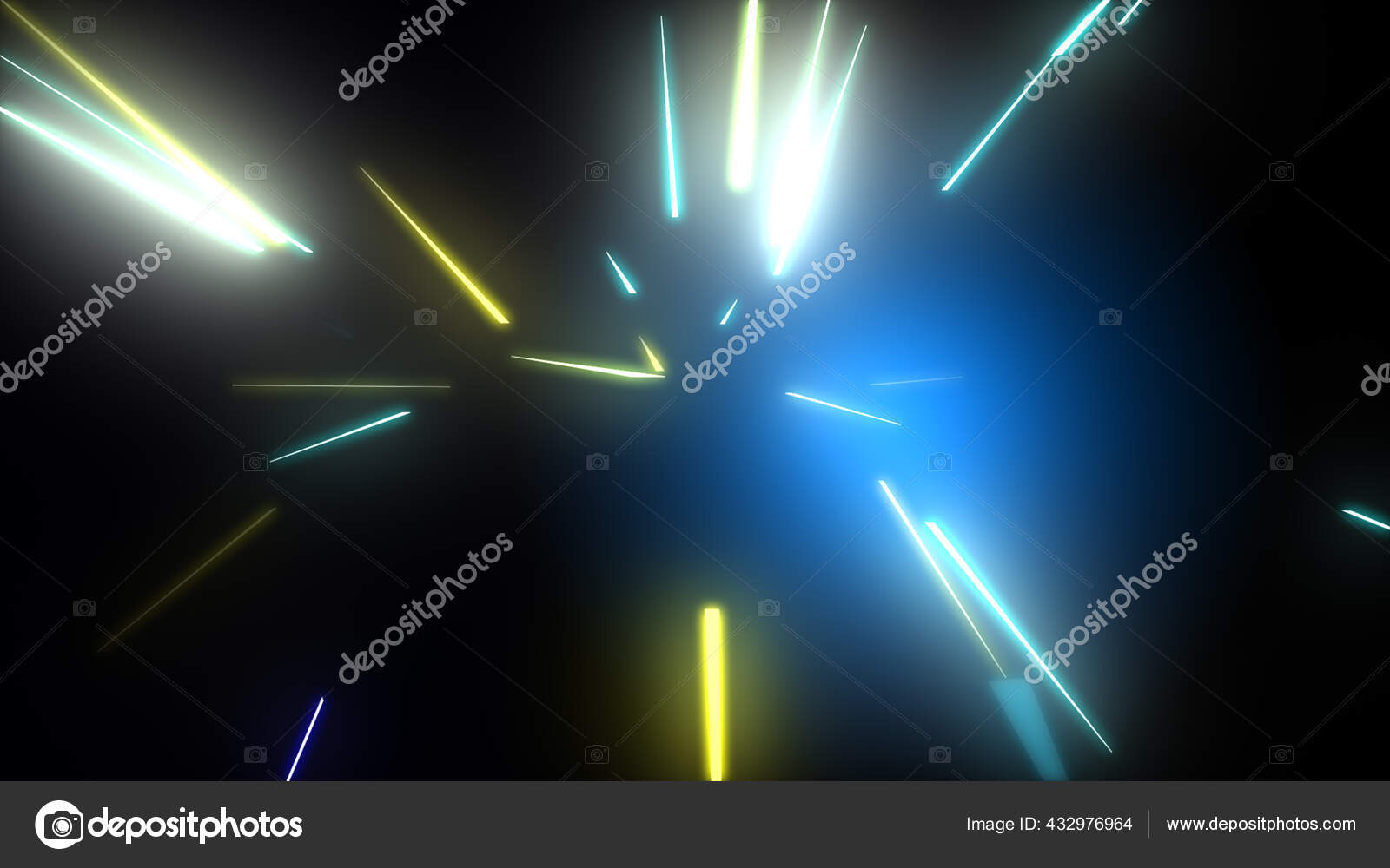 Glowing Multi Color Neon Shining Particles String Flow Colored Backdrop ...