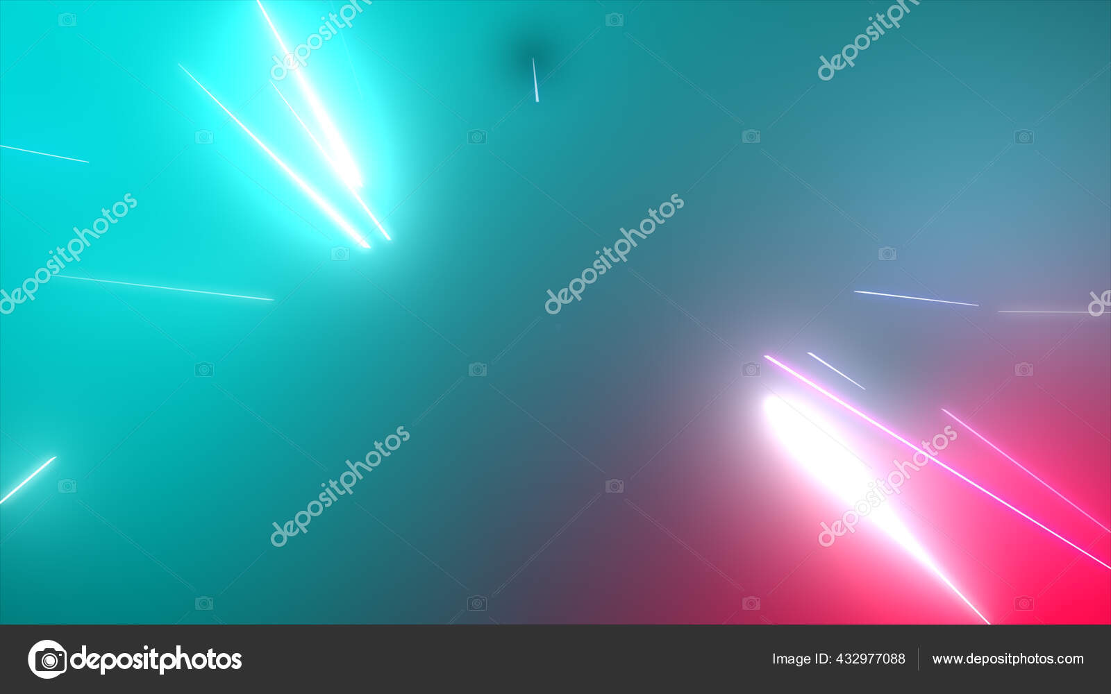 Glowing Multi Color Neon Shining Particles String Flow Colored Backdrop ...