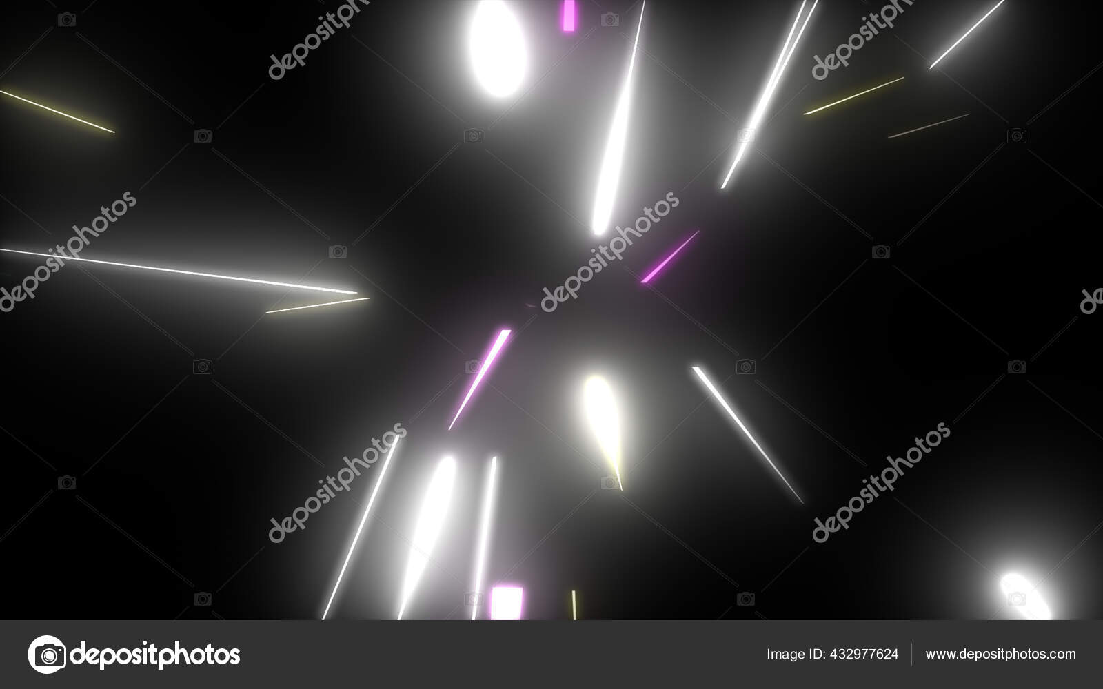 Glowing Multi Color Neon Shining Particles String Flow Colored Backdrop ...