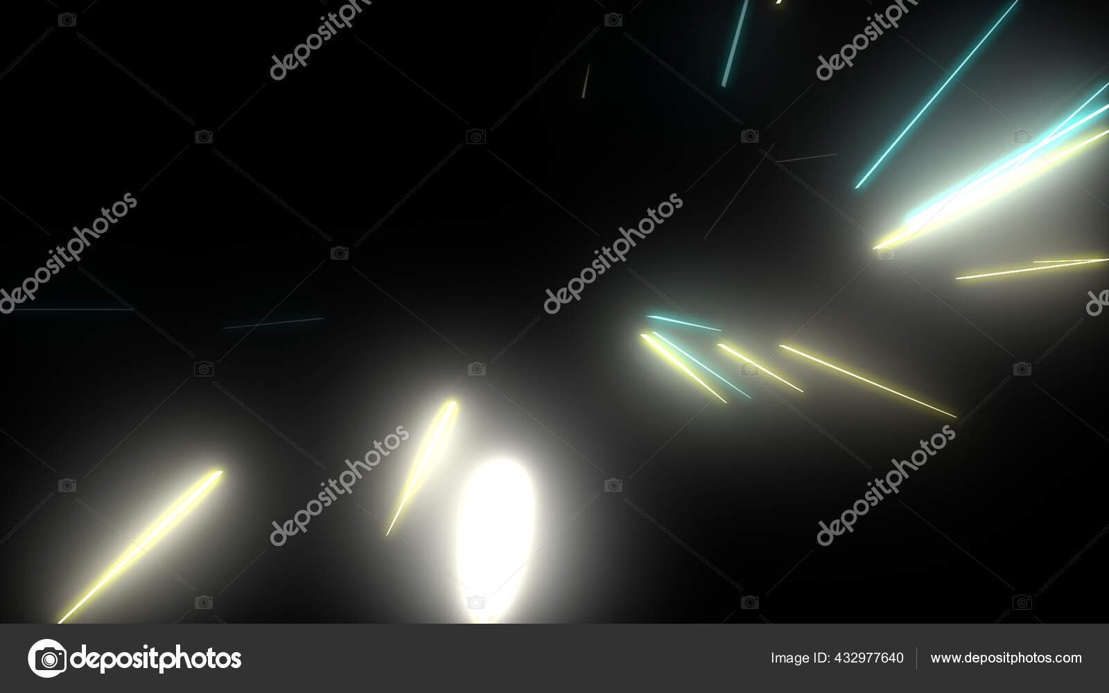 Glowing Multi Color Neon Shining Particles String Flow Colored Backdrop ...