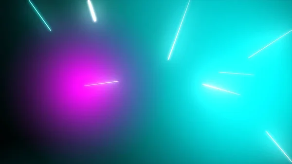 Glowing Multi Color Neon Shining Particles String Flow Colored Backdrop ...